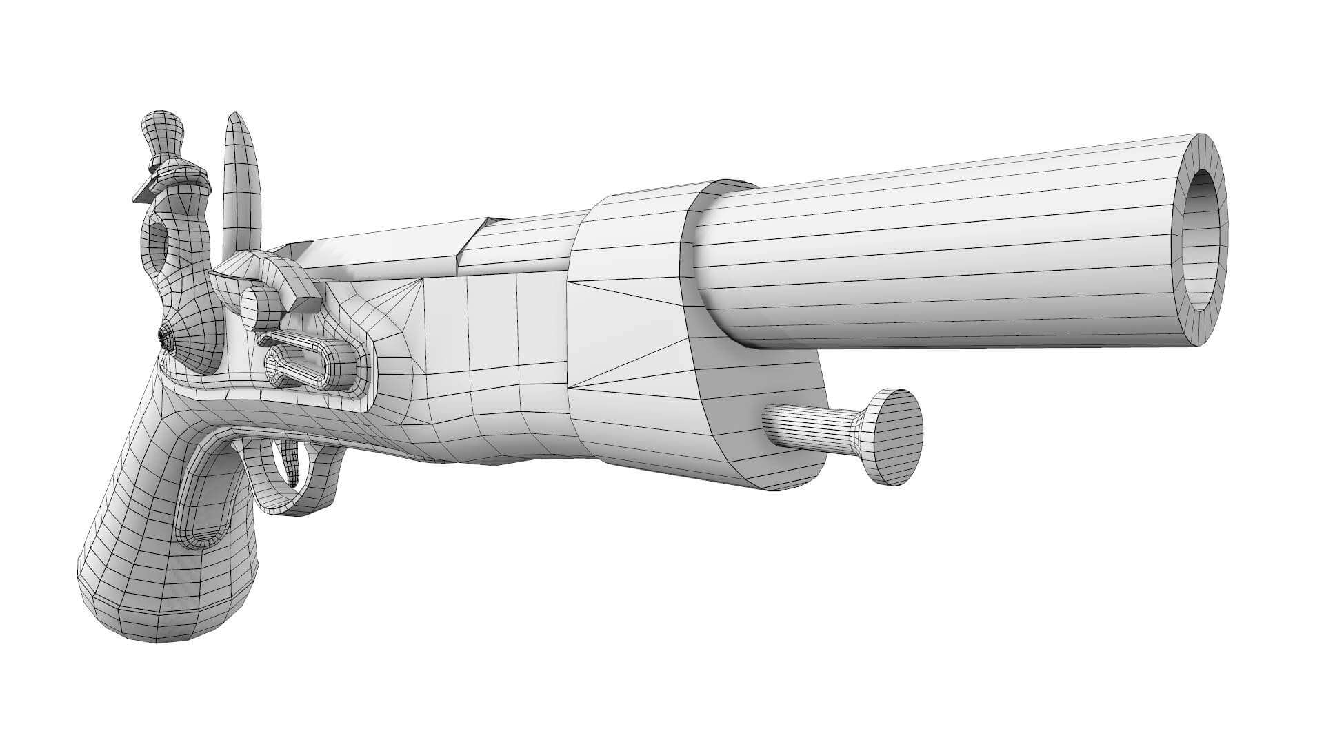 Flintlock Pistol - 3D Model by CallumFTW