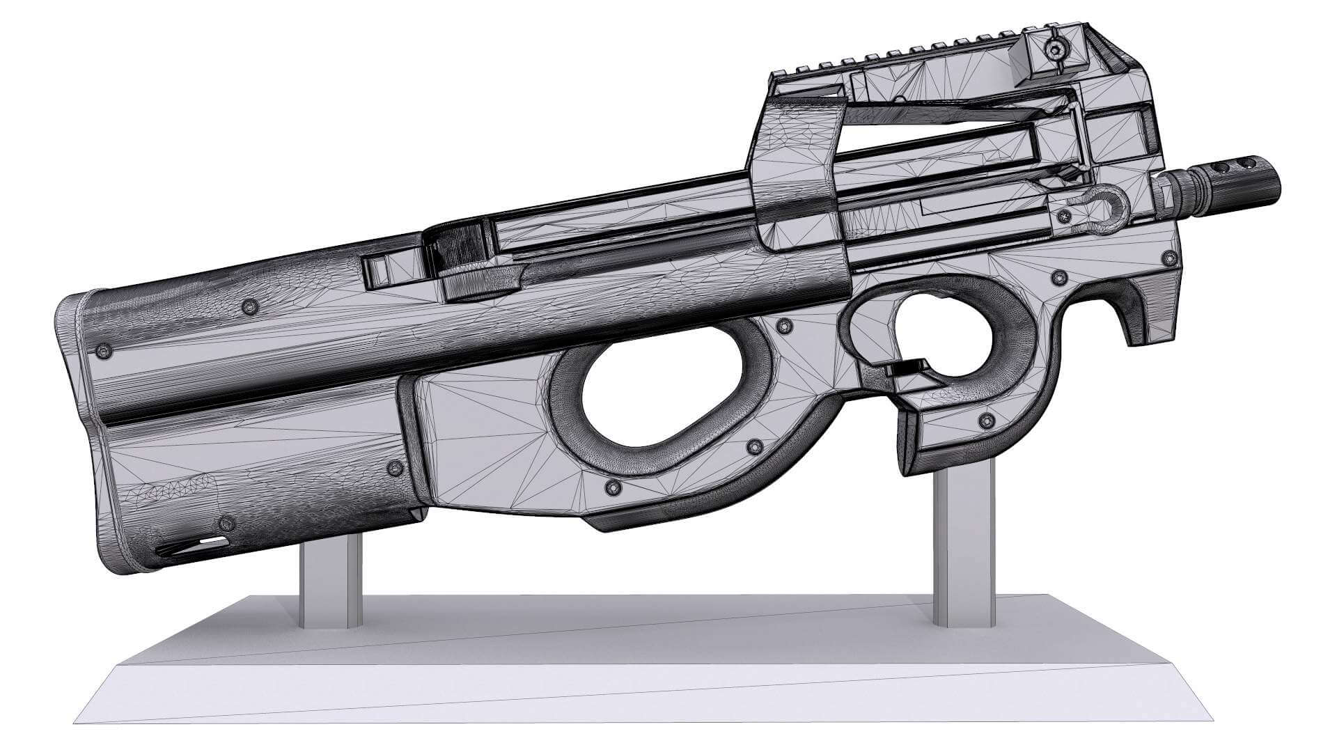 FN P90 Statuette - 3D Print Model by CallumFTW