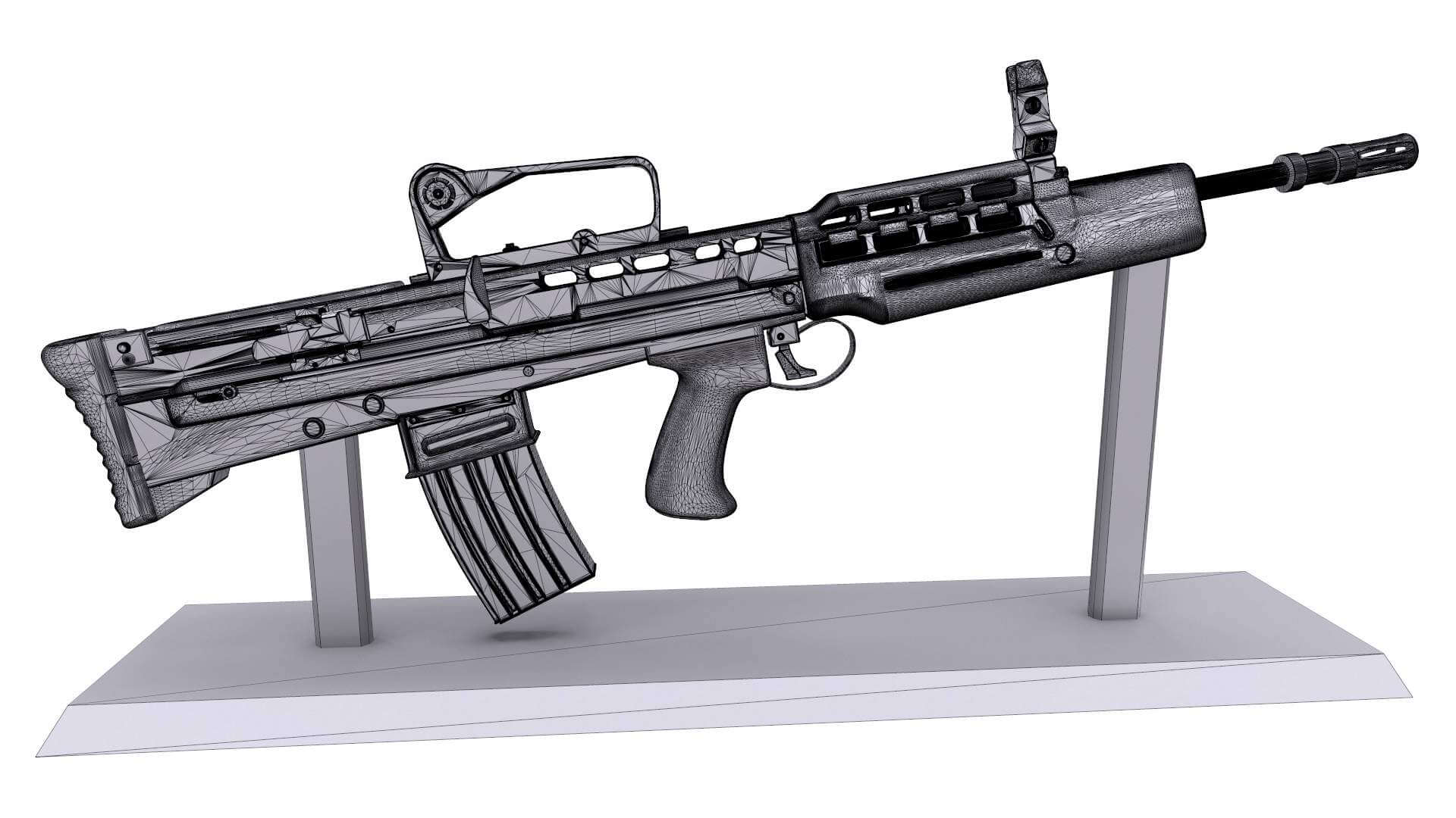 L85A2 British Assault Rifle Statuette - 3D Model by CallumFTW