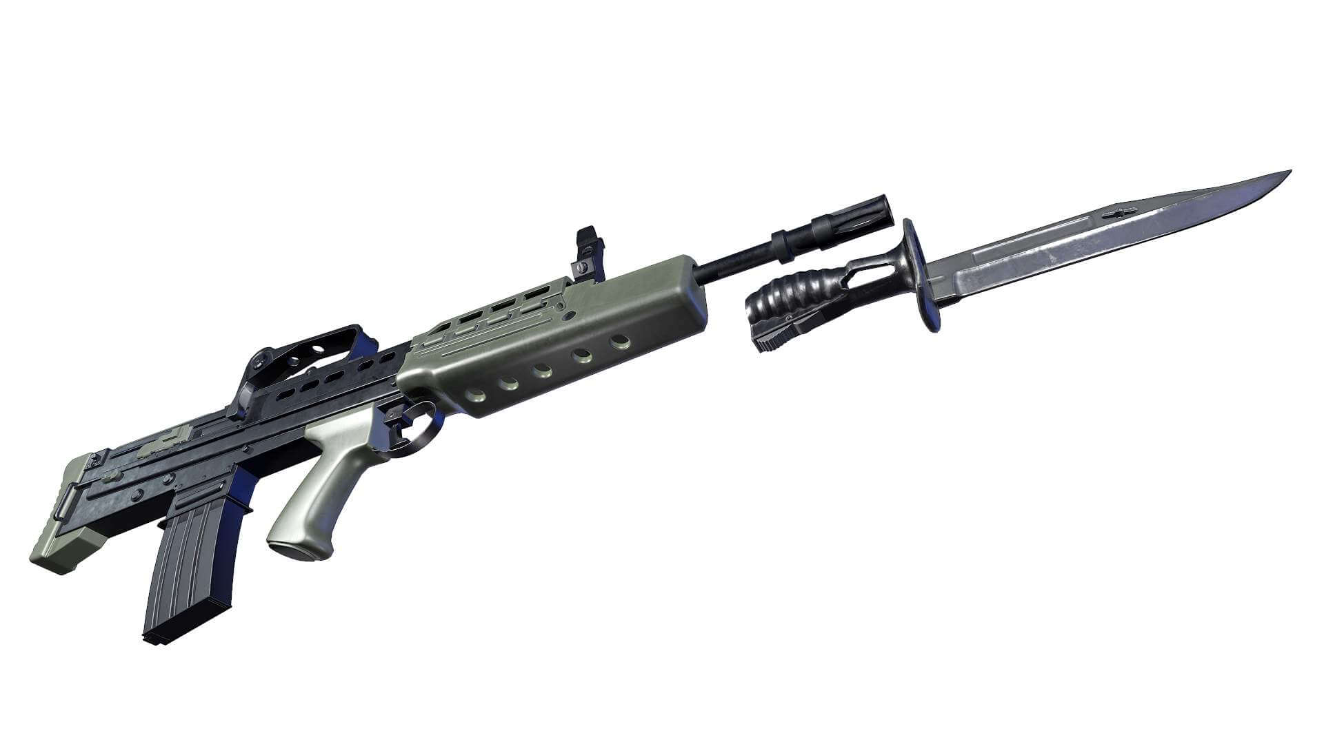 L85A2 British Assault Rifle - 3D Model by CallumFTW