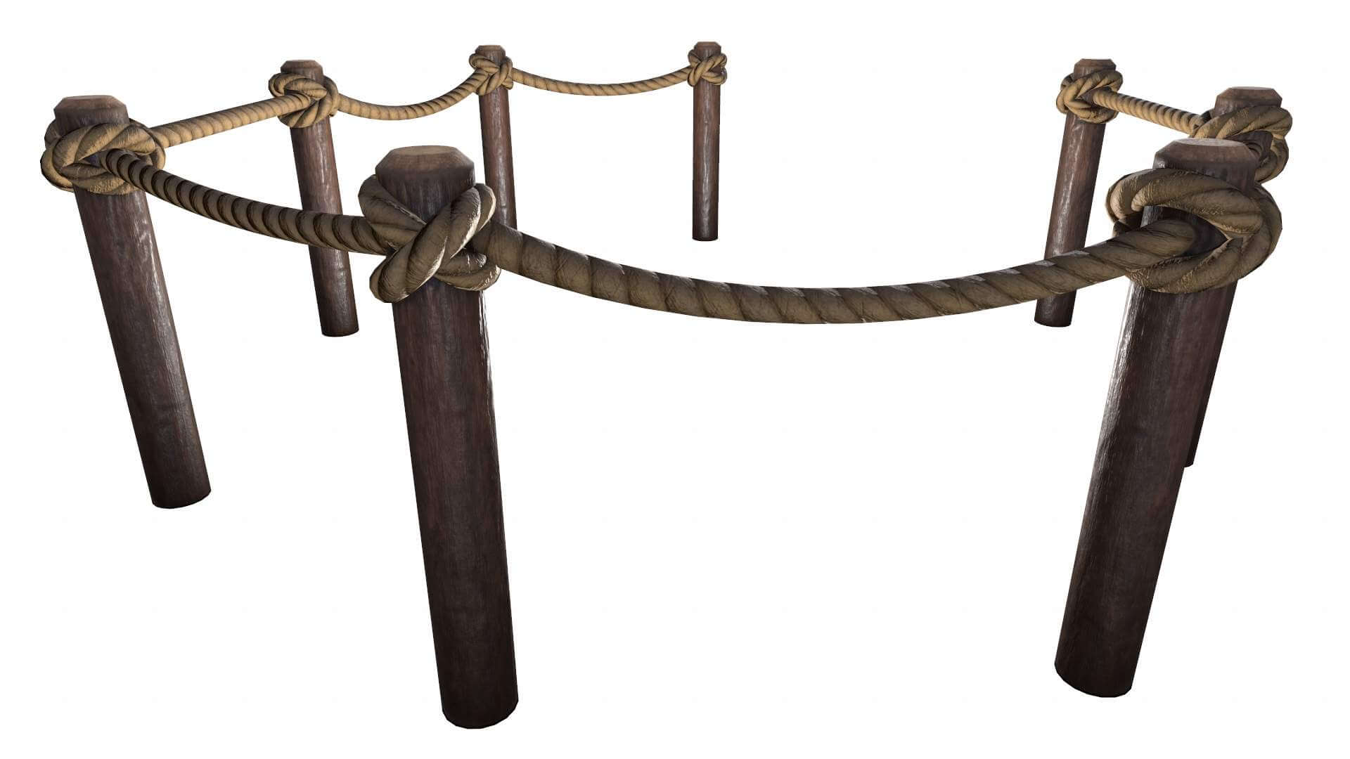 Rope Fence - 3D Model by CallumFTW