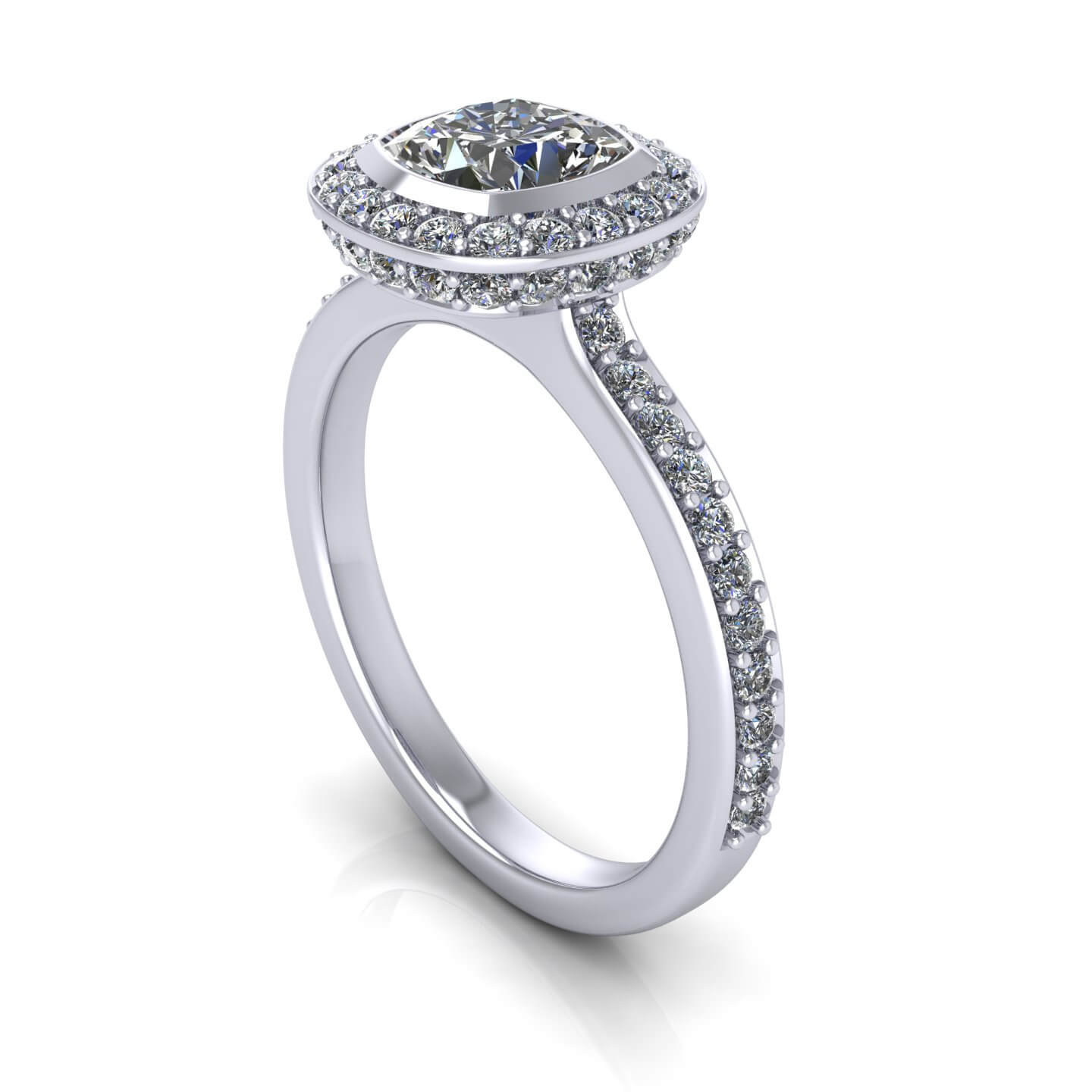 Channel Set Diamond Ring - 3D Model by calorano