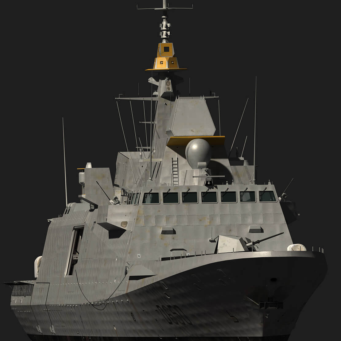 French Navy Fremm Frigate D650 Aquitaine - 3D Model by Camelot Inc