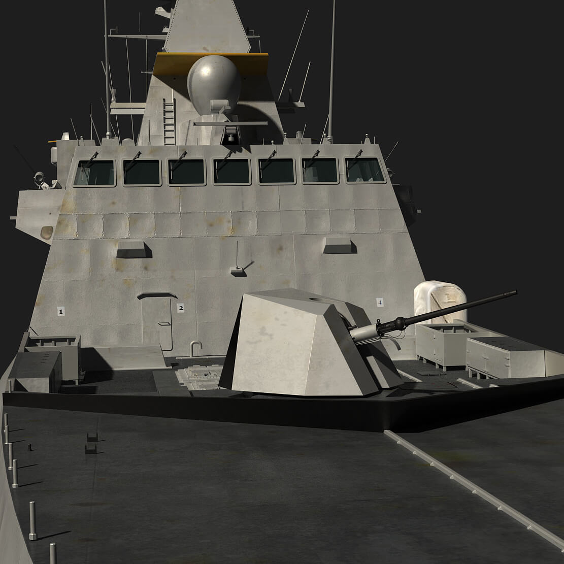 French Navy Fremm Frigate D650 Aquitaine - 3D Model by Camelot Inc