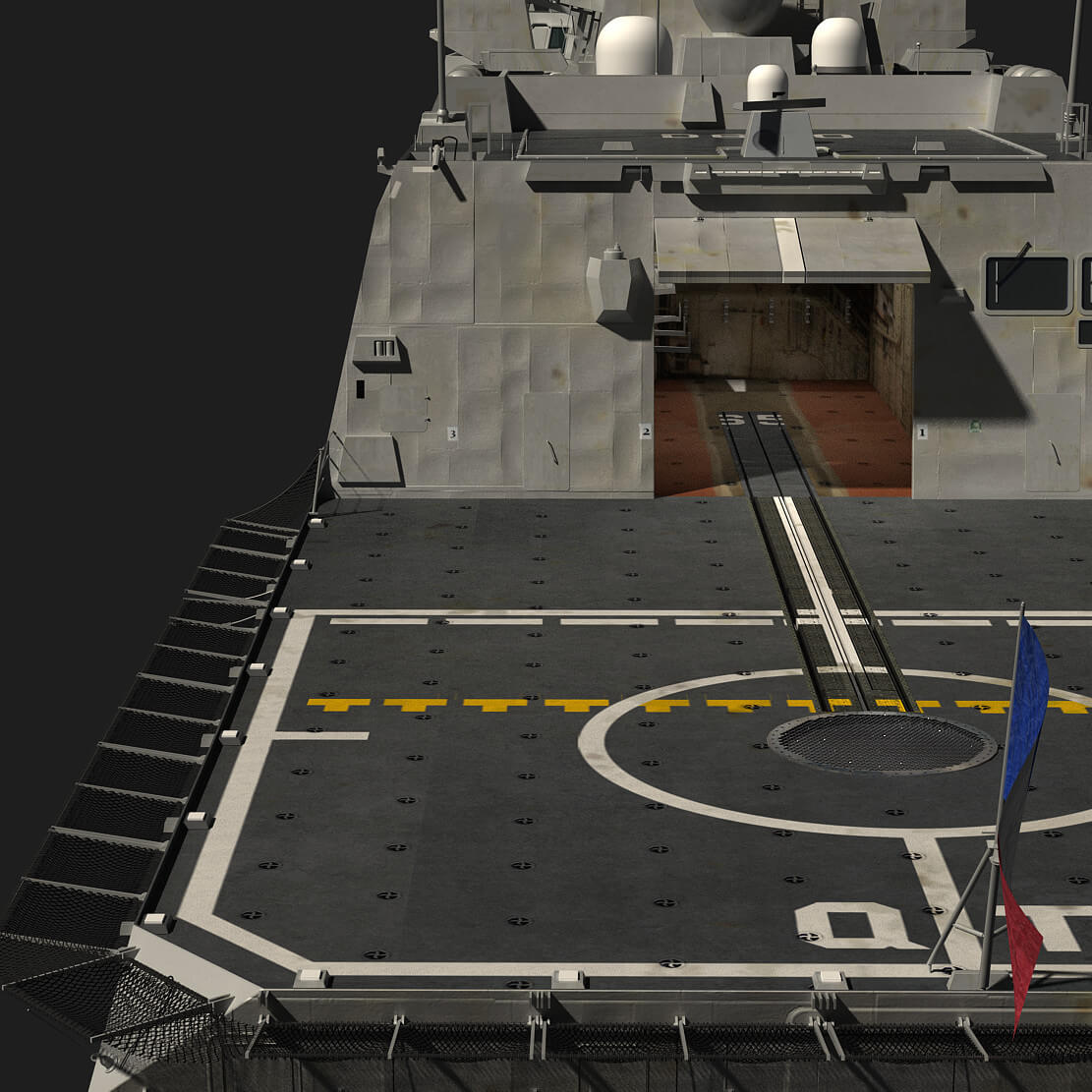 French Navy Fremm Frigate D650 Aquitaine - 3D Model by Camelot Inc