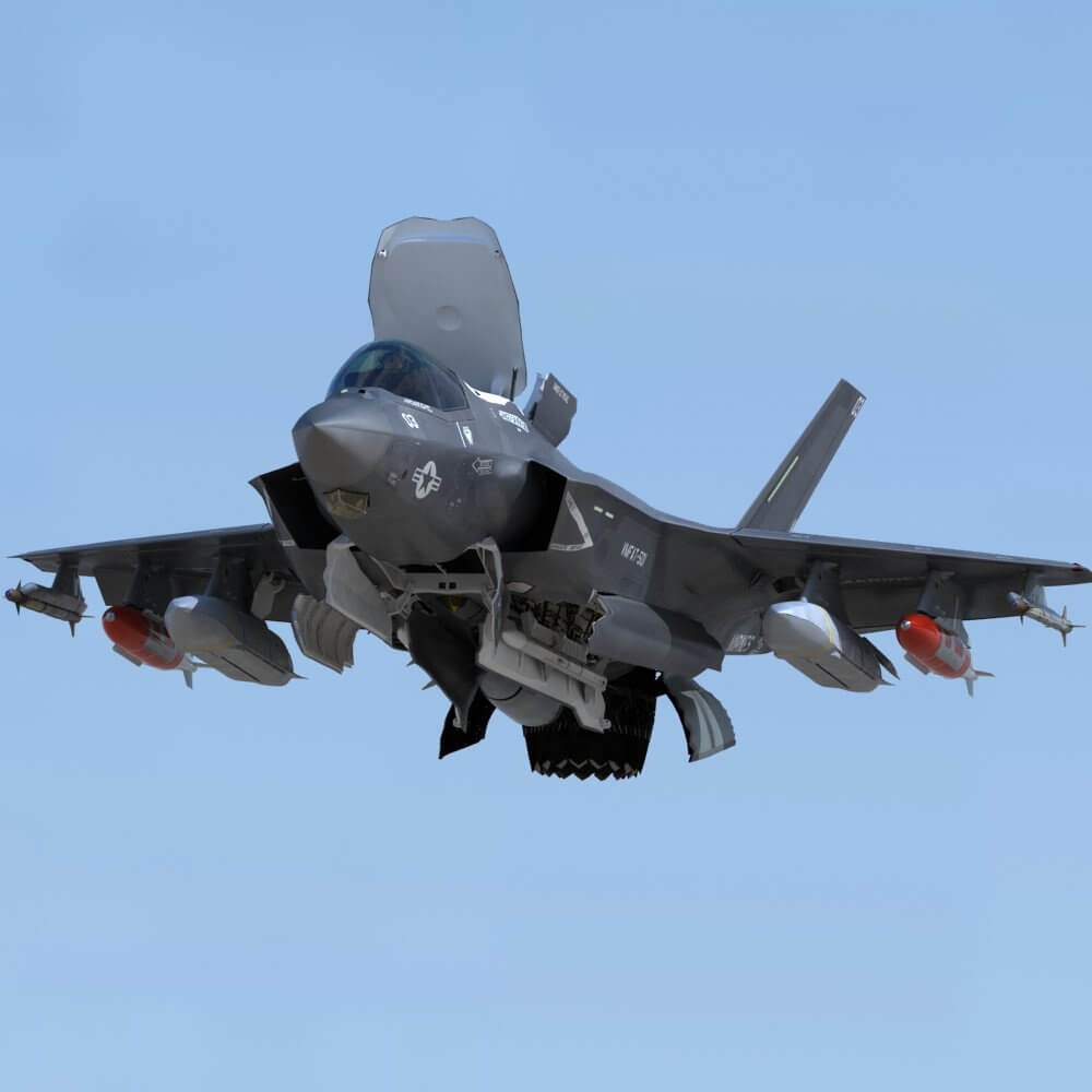 US Air Force F-35 BF-4 Lightning II with Pilot 3D Model by Camelot Inc