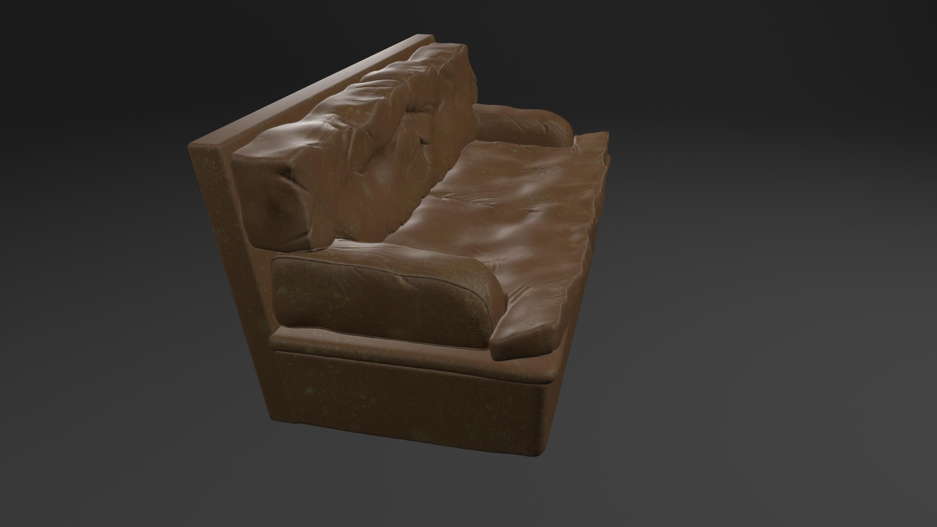 Detailed Used Leather Sofa - 3D Model by Camille_SLN