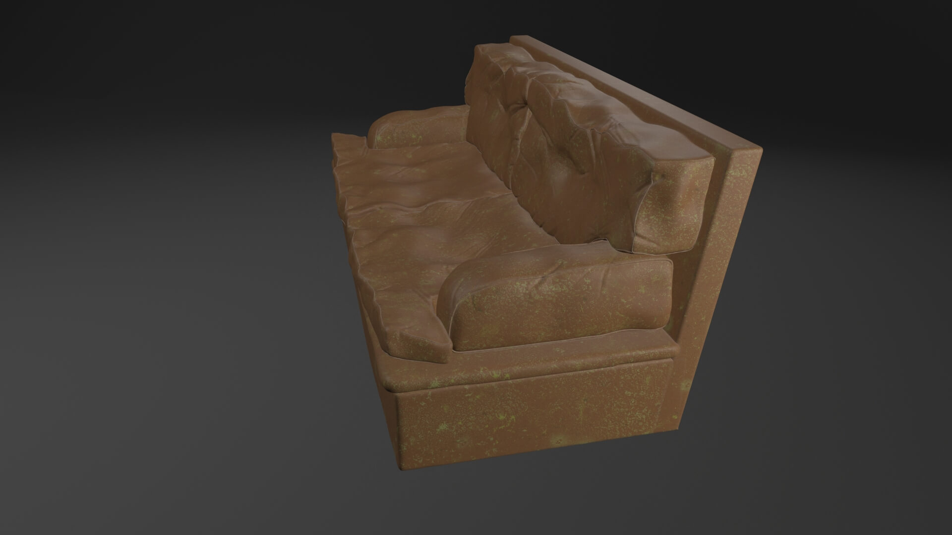 Detailed Used Leather Sofa - 3D Model by Camille_SLN