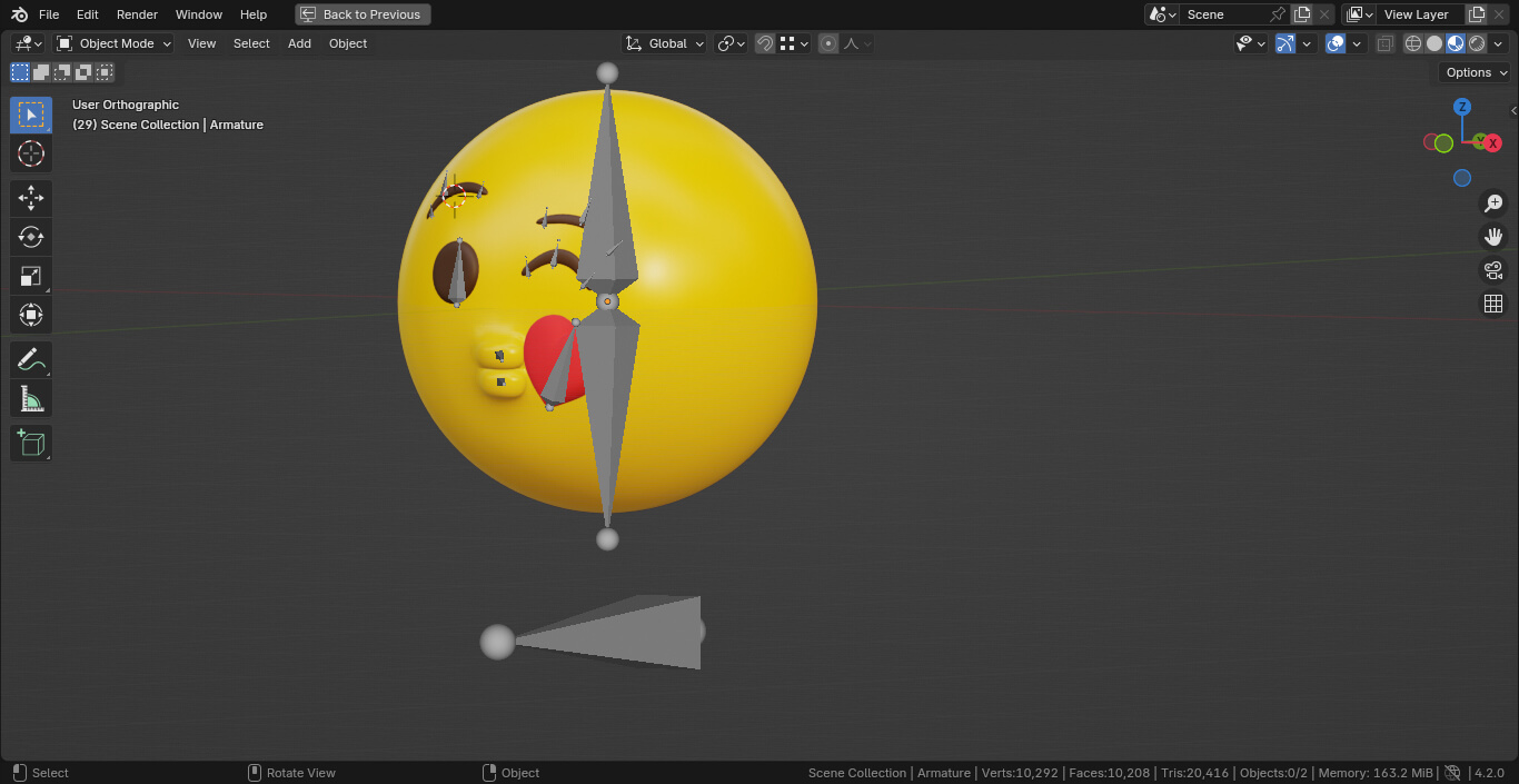 10 Emoticon Yellow Ball Pack Part 3 - 3D Model by cangbacang