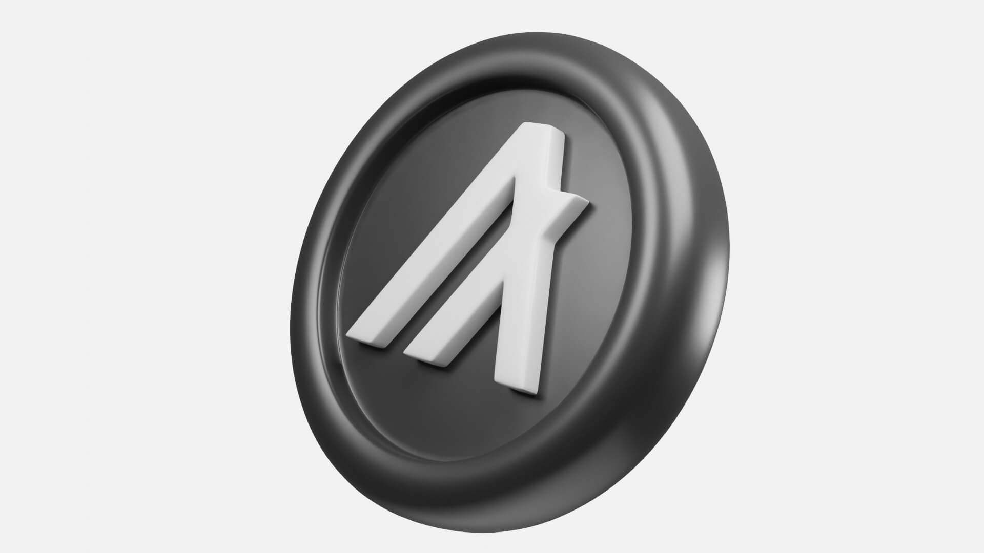 Algorand or ALGO Black Coin With Cartoon Style - 3D Model by cangbacang
