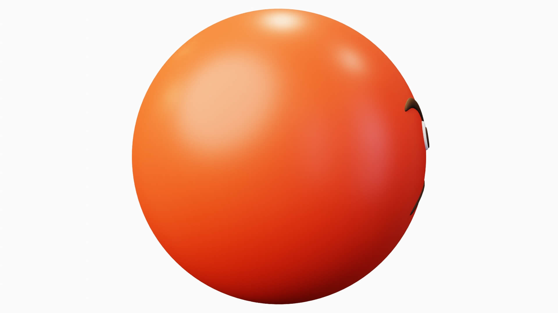 Angry Red Ball Emoticon Emoji or Smiley - 3D Model by cangbacang