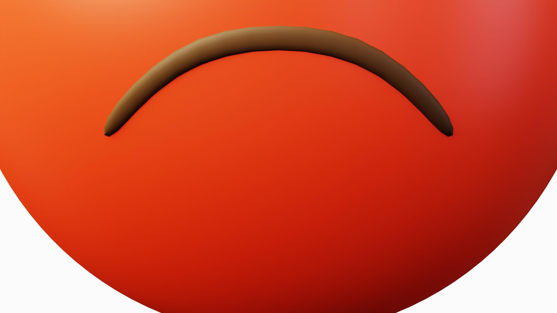 Angry Red Ball Emoticon Emoji or Smiley - 3D Model by cangbacang