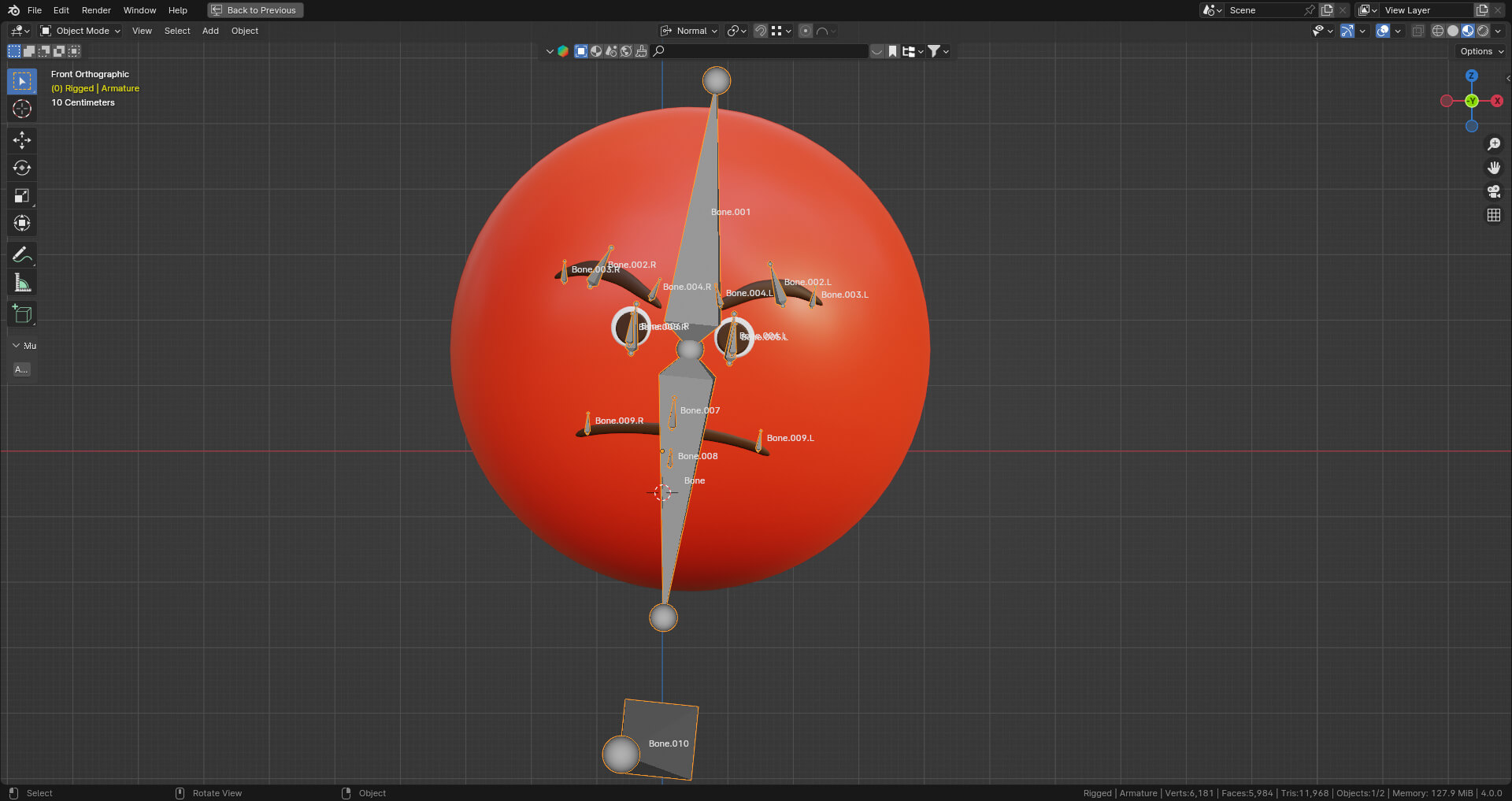 Angry Red Ball Emoticon Emoji or Smiley - 3D Model by cangbacang