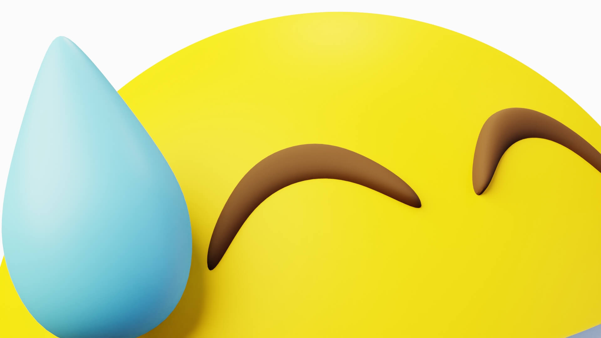 Awkward Yellow Ball Emoticon Emoji or Smiley - Free 3D Model by cangbacang
