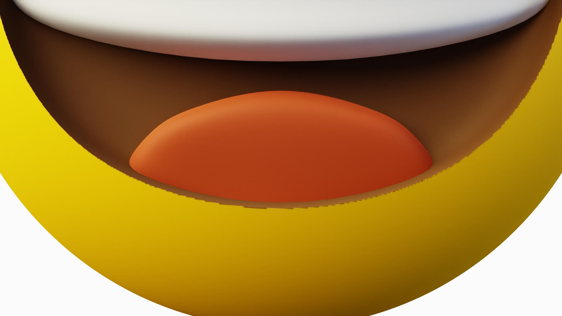 Awkward Yellow Ball Emoticon Emoji or Smiley - Free 3D Model by cangbacang