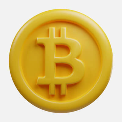 Bitcoin or BTC Gold Coin With Cartoon Style - 3D Model by cangbacang