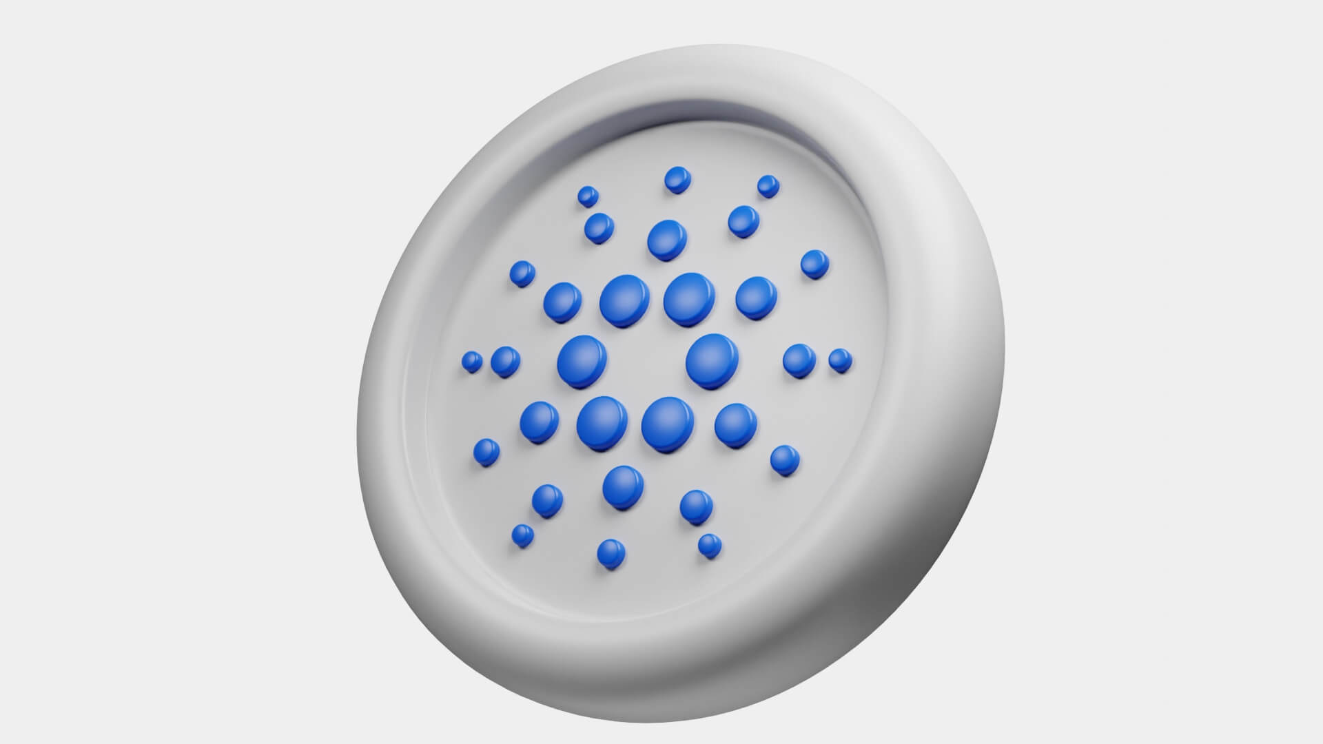Cardano or ADA Silver Coin With Cartoon Style - 3D Model by cangbacang