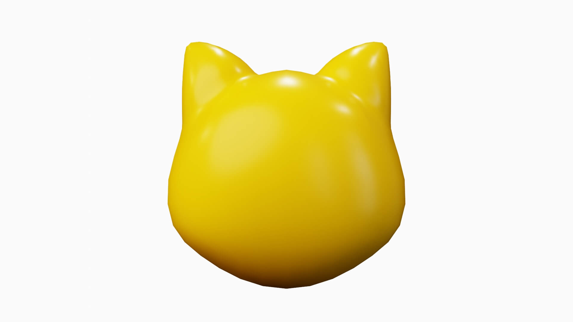 Cat Face Laughing Emoticon Emoji or Smiley - 3D Model by cangbacang