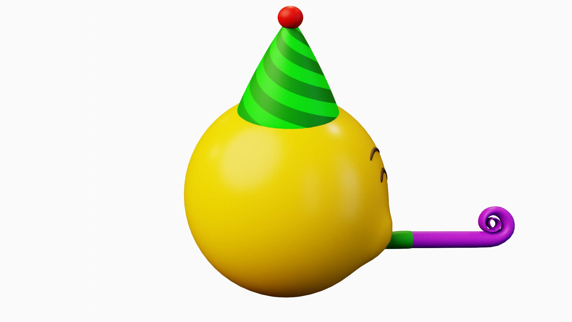 Celebration Face Emoticon Emoji or Smiley - 3D Model by cangbacang