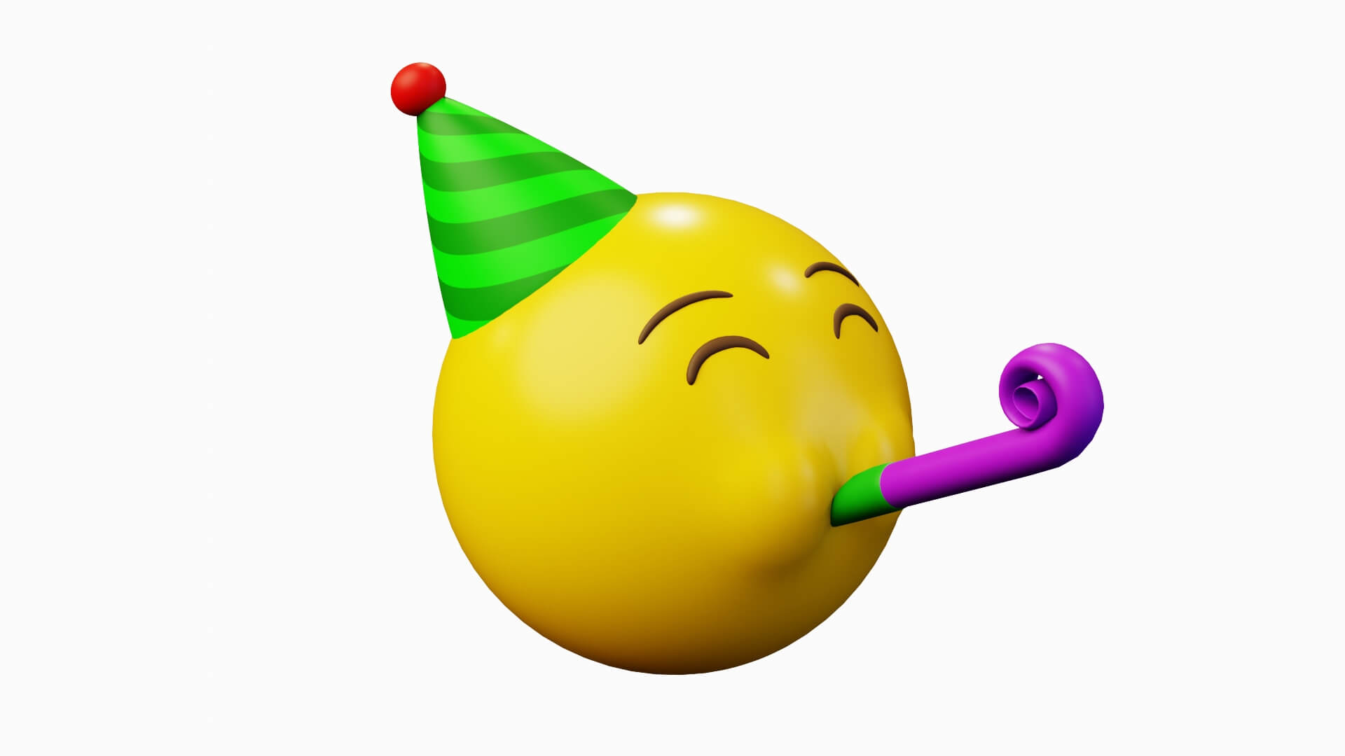 Celebration Face Emoticon Emoji or Smiley - 3D Model by cangbacang