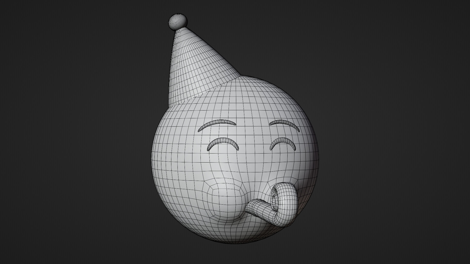 Celebration Face Emoticon Emoji or Smiley - 3D Model by cangbacang