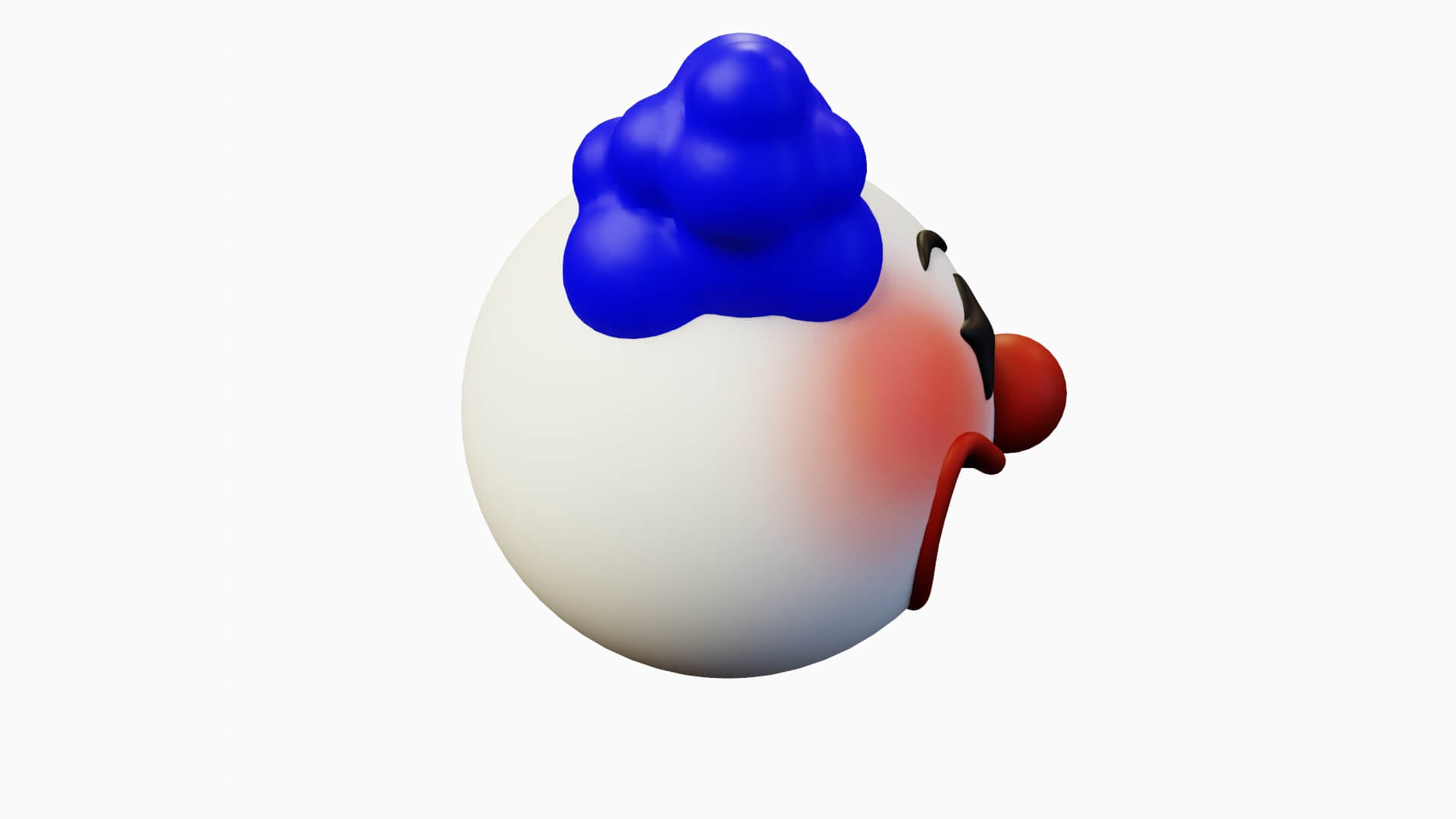 Clown Circus Emoticon Emoji or Smiley - 3D Model by cangbacang
