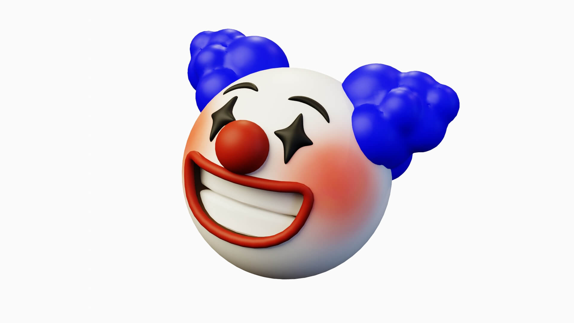 Clown Circus Emoticon Emoji or Smiley - 3D Model by cangbacang