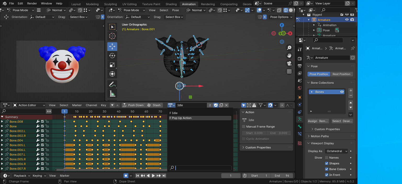 Clown Circus Emoticon Emoji or Smiley - 3D Model by cangbacang