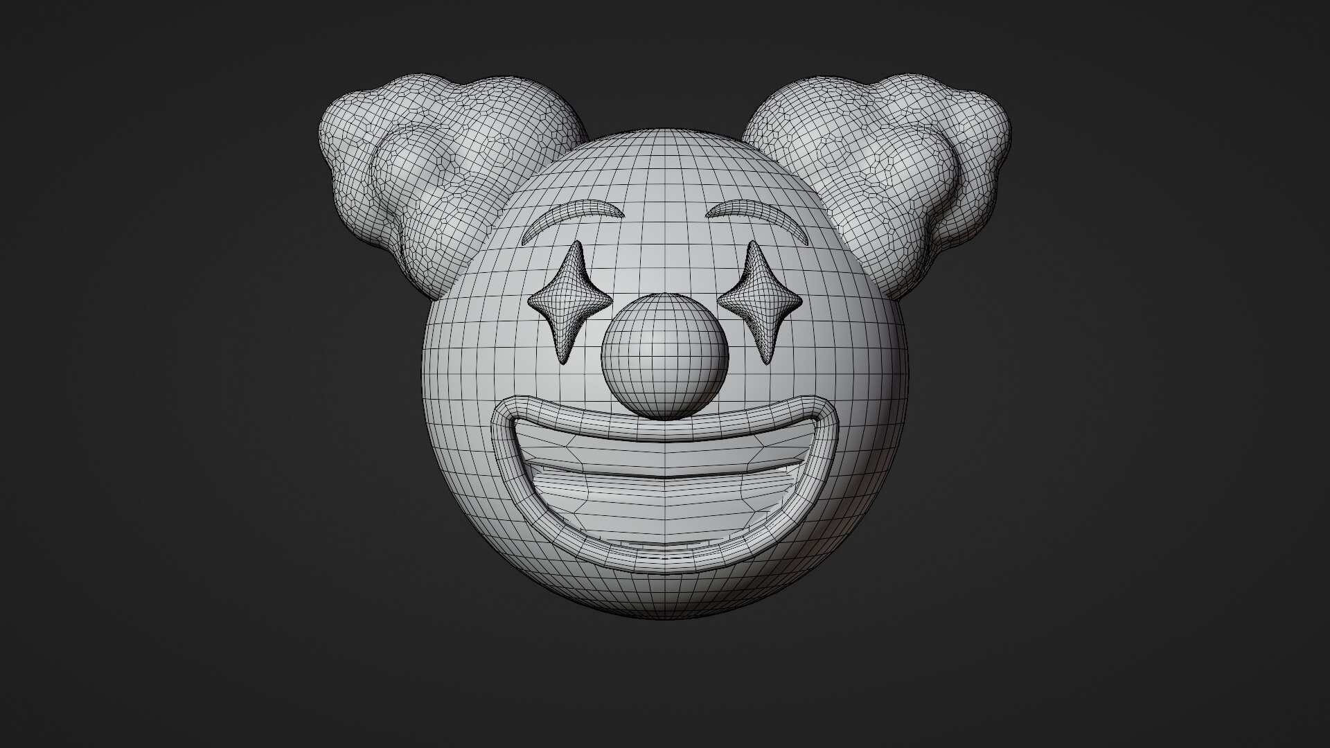 Clown Circus Emoticon Emoji or Smiley - 3D Model by cangbacang