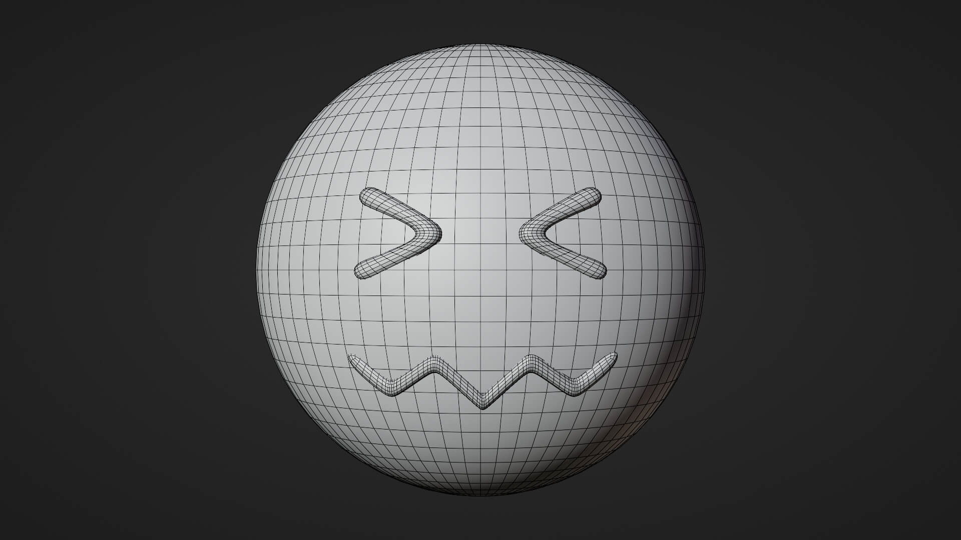Confounded Face Emoticon Emoji or Smiley - 3D Model by cangbacang