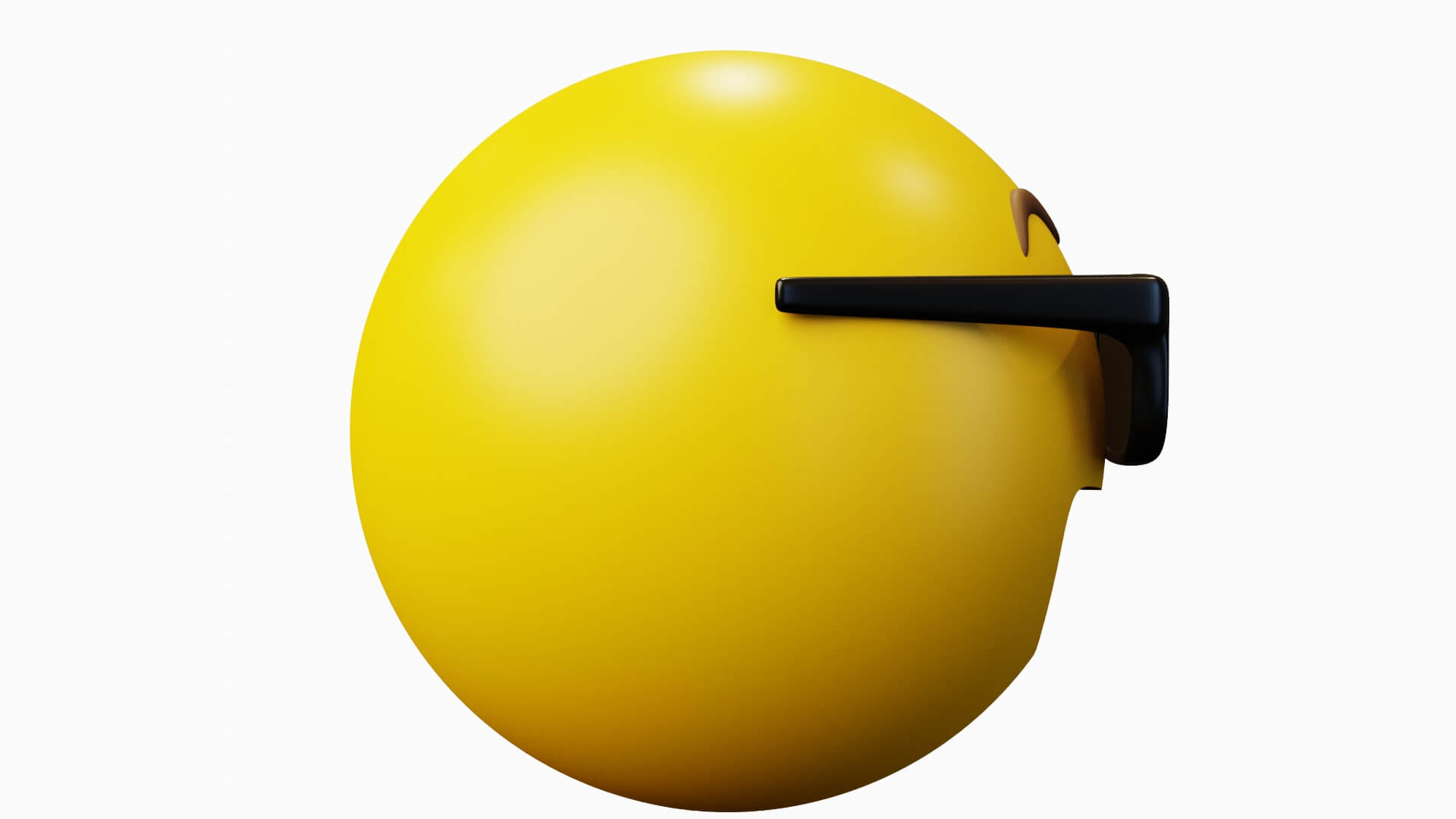 Cooler Than You Yellow Ball Emoticon Emoji or Smiley - 3D Model by ...