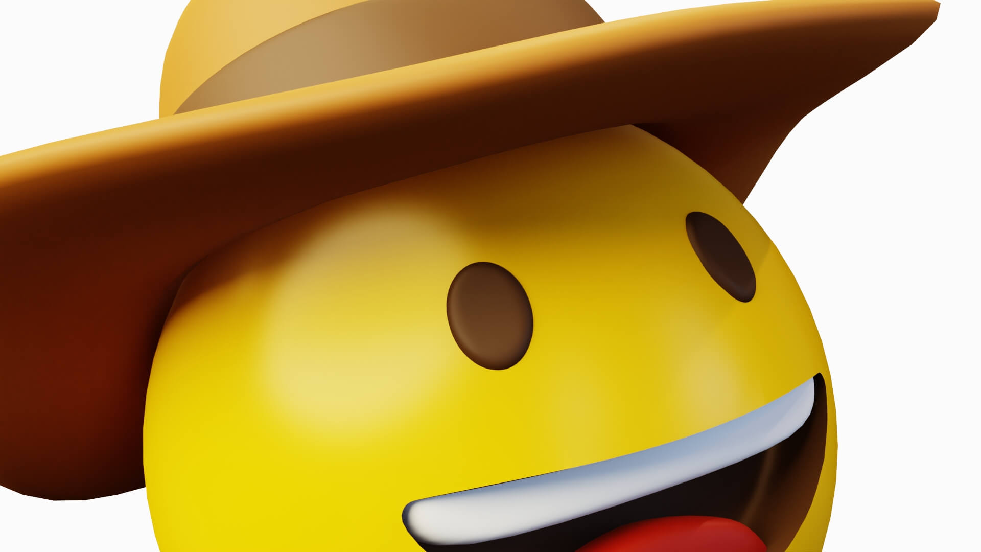 Cowboy Emoticon Emoji or Smiley - 3D Model by cangbacang