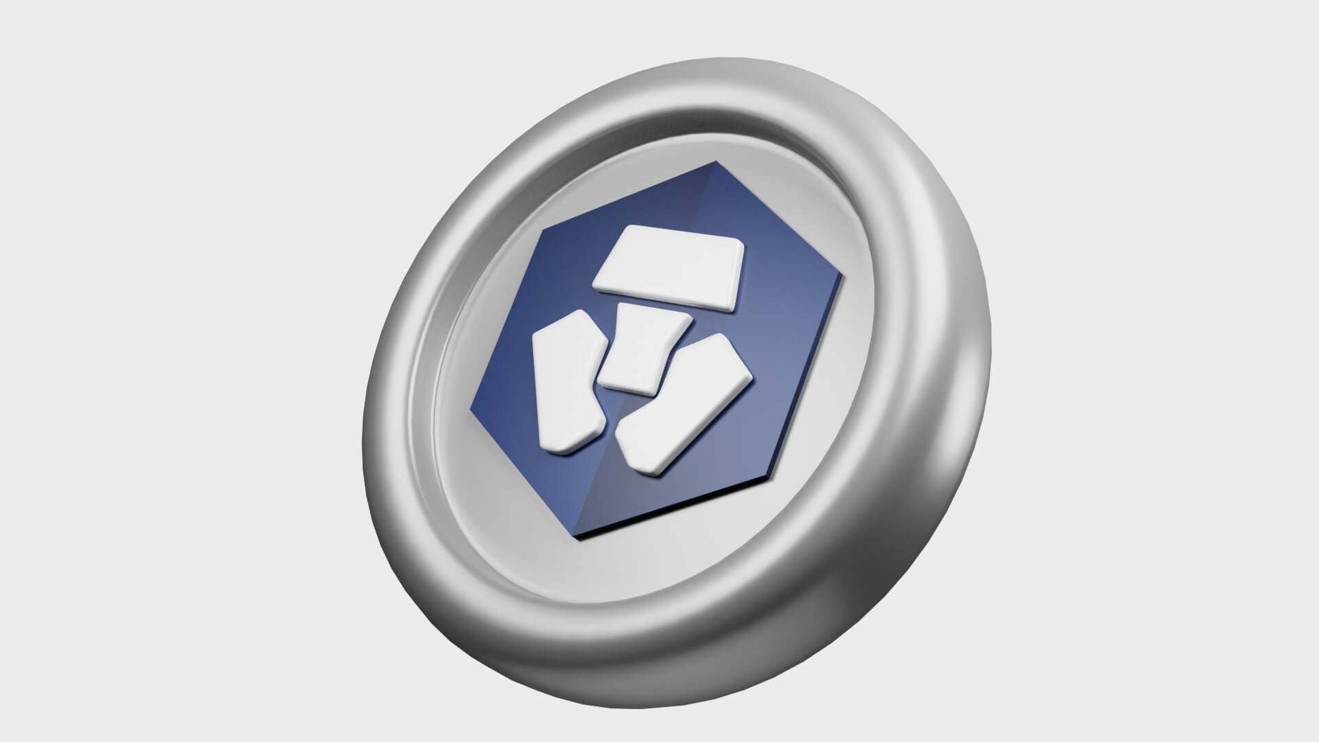 Cronos or Cro Silver Crypto Coin With Cartoon Style - 3D Model by ...