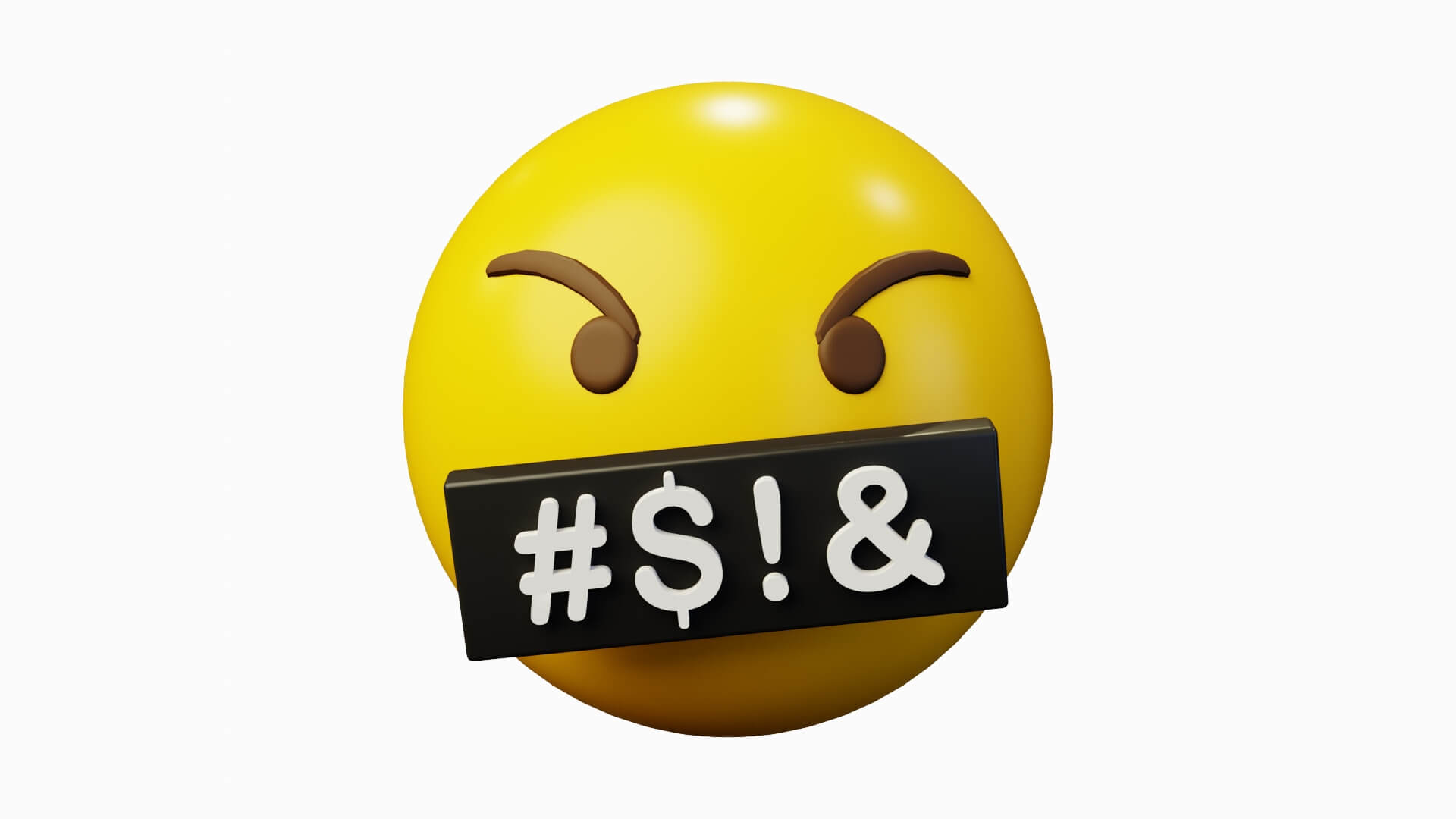 Cursing Word Censored Emoticon Emoji or Smiley - 3D Model by cangbacang