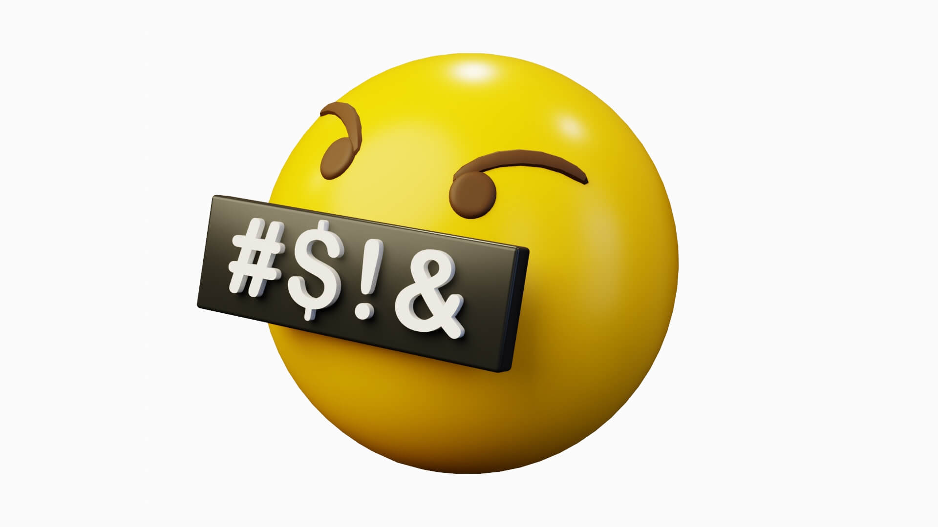 Cursing Word Censored Emoticon Emoji or Smiley - 3D Model by cangbacang