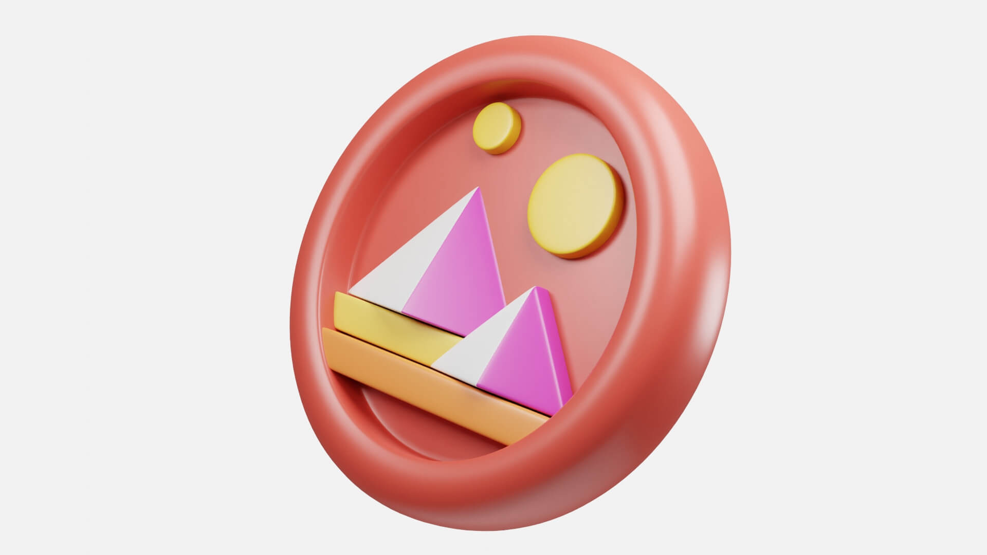 Decentraland or MANA Orange Coin With Cartoon Style - 3D Model by ...