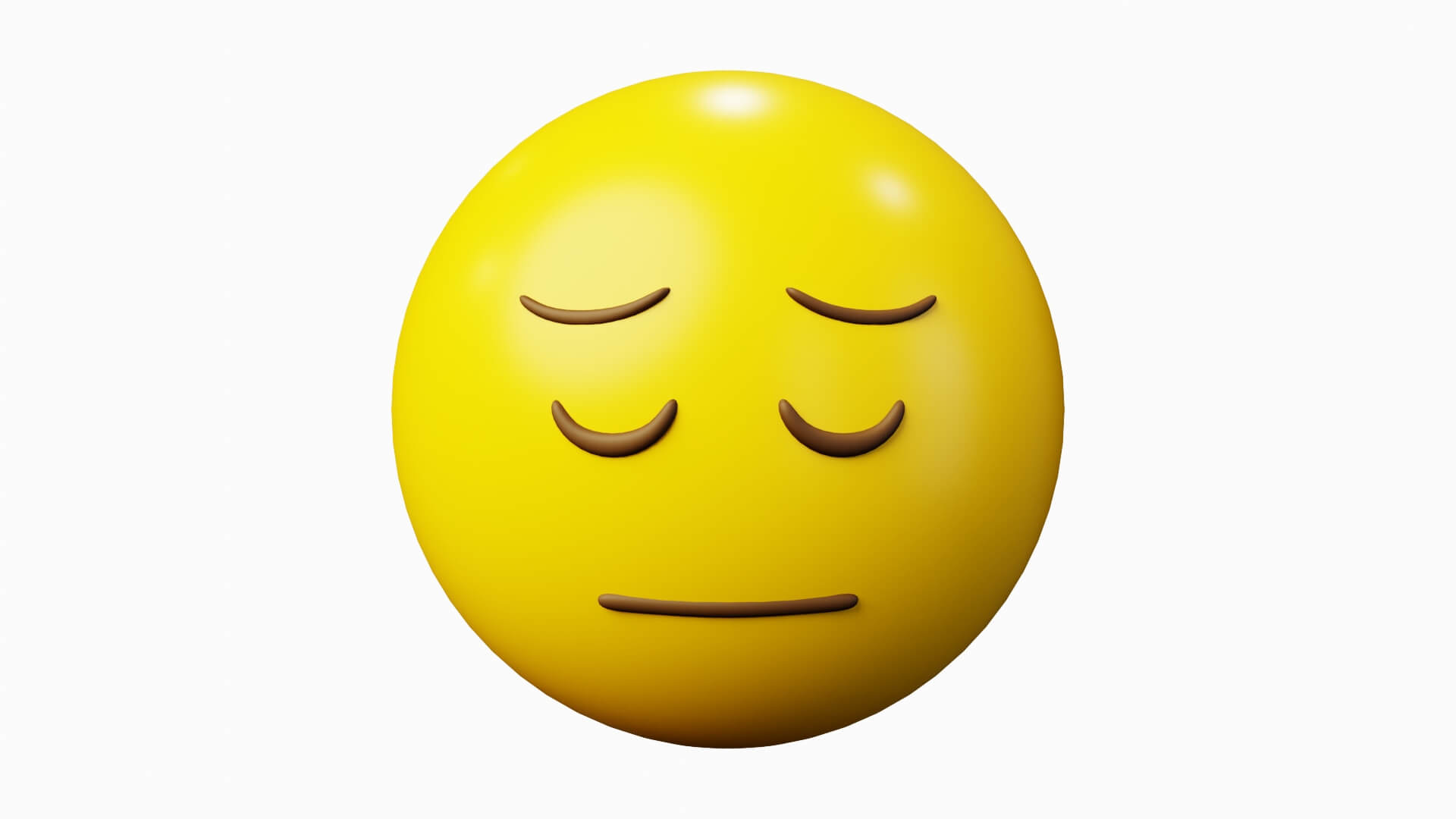 Disappointed Face Emoticon Emoji or Smiley - 3D Model by cangbacang