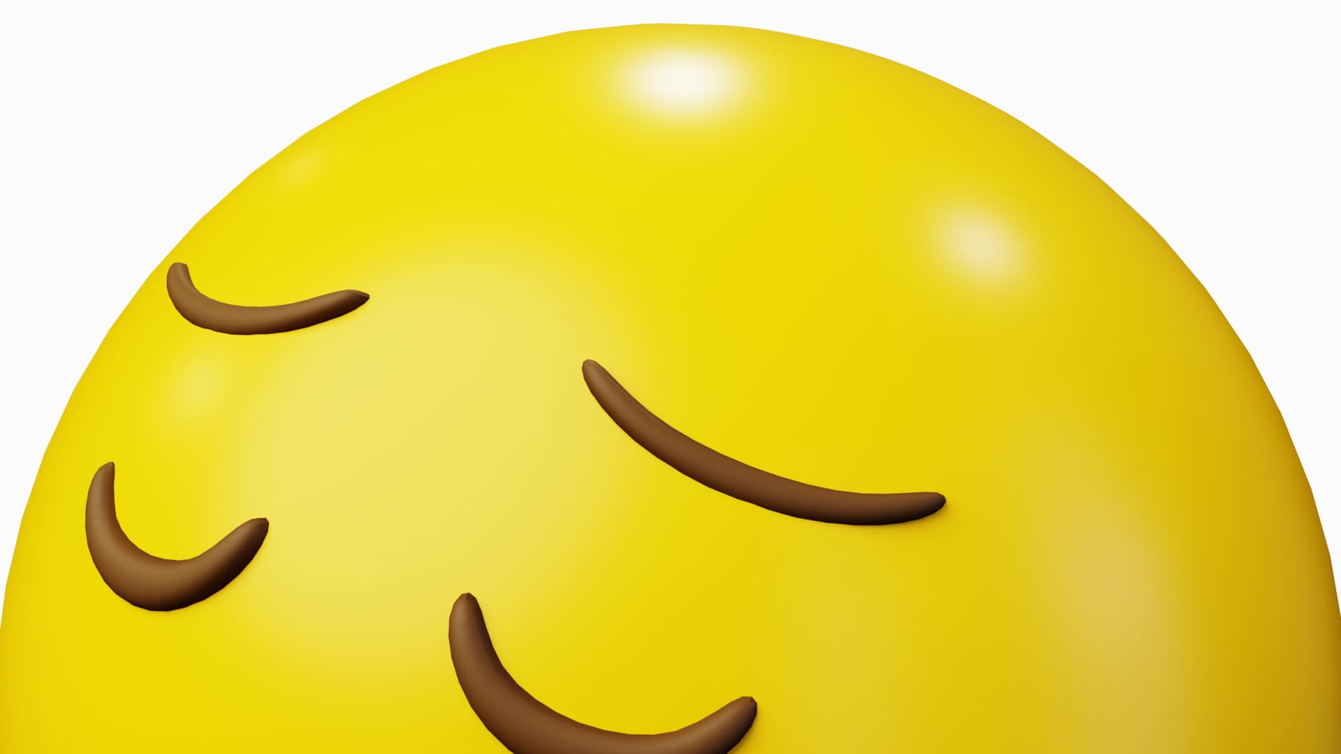 Disappointed Face Emoticon Emoji or Smiley - 3D Model by cangbacang