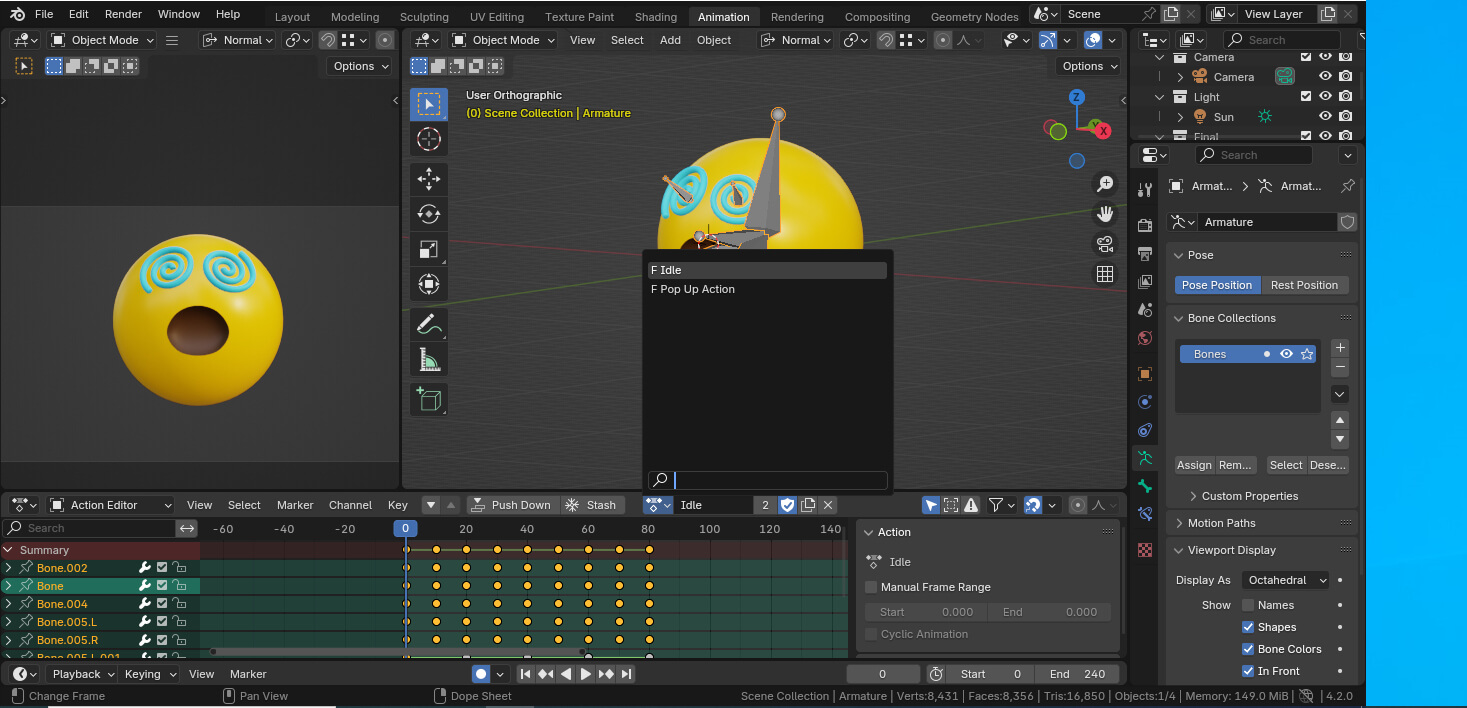 Dizzy With Spiral Eyes Emoticon Emoji or Smiley - 3D Model by cangbacang