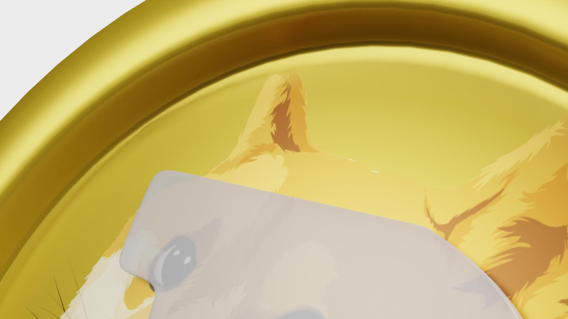 Dogecoin or Doge Gold Crypto Coin With Cartoon Style - 3D Model by ...