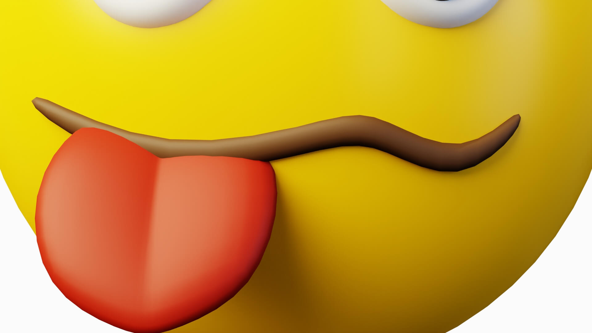 Drunk or Stupid Face Emoticon Emoji or Smiley - 3D Model by cangbacang