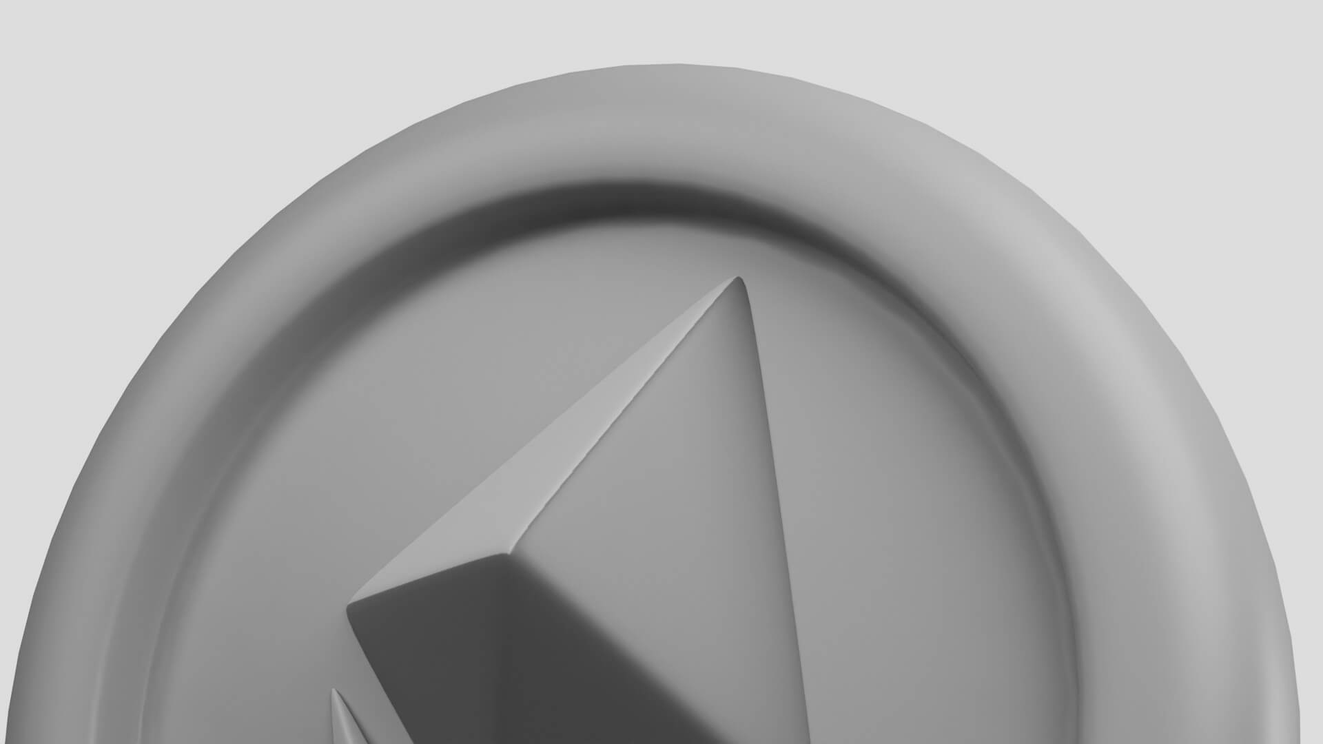 Ethereum or ETH Silver Coin With Cartoon Style - 3D Model by cangbacang