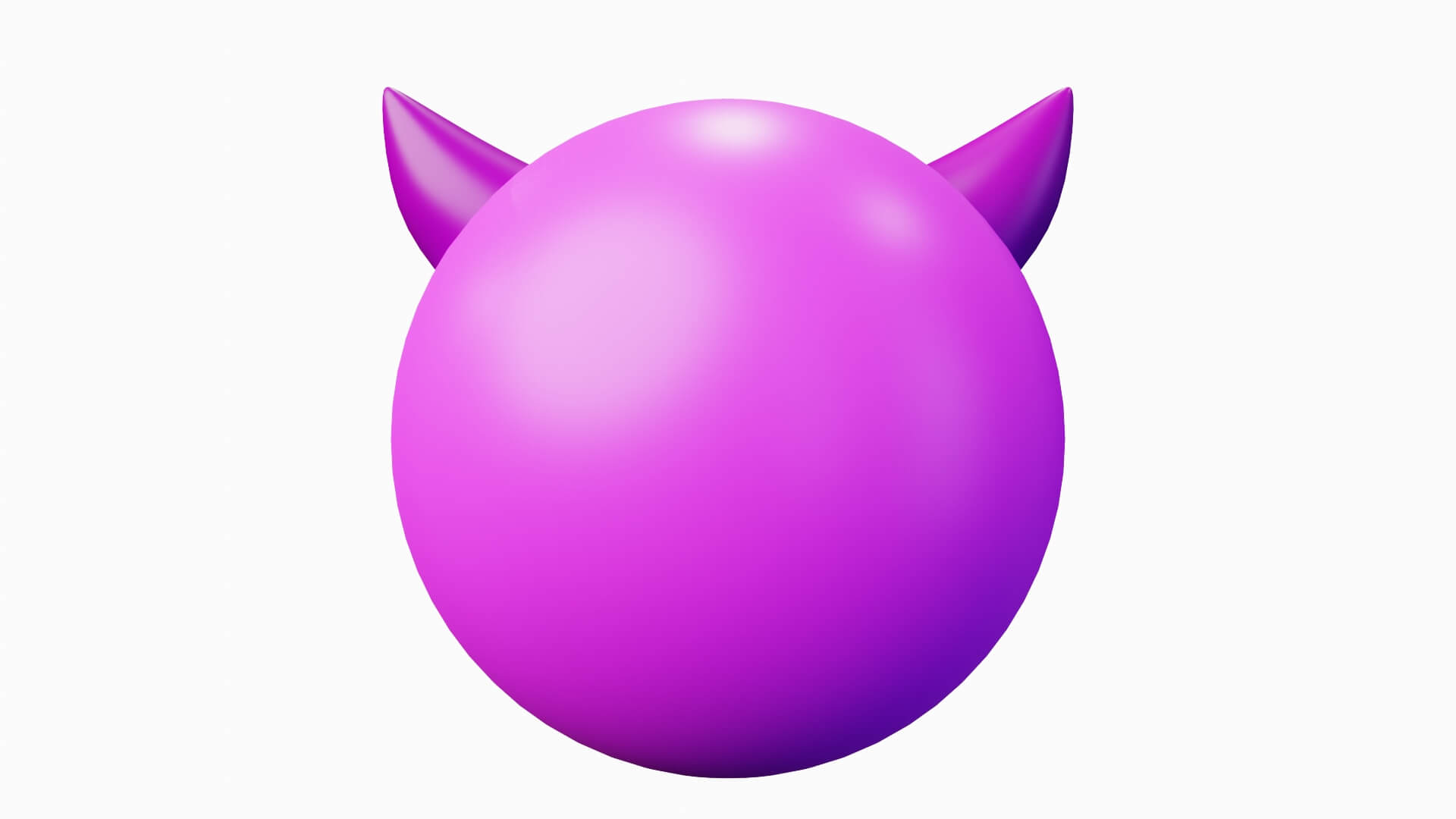 Evil Purple Emoticon Emoji or Smiley - 3D Model by cangbacang