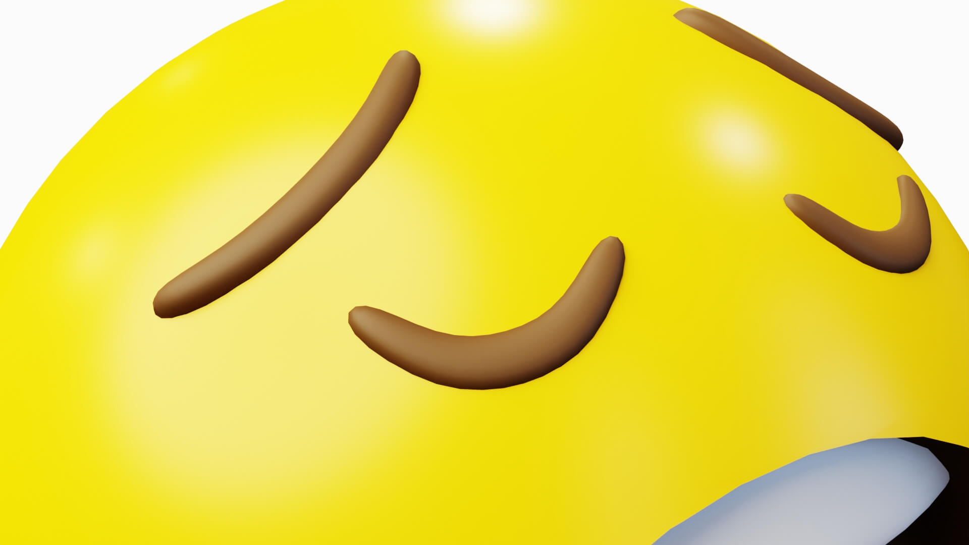 Exhausted or Weary Emoticon Emoji or Smiley - 3D Model by cangbacang
