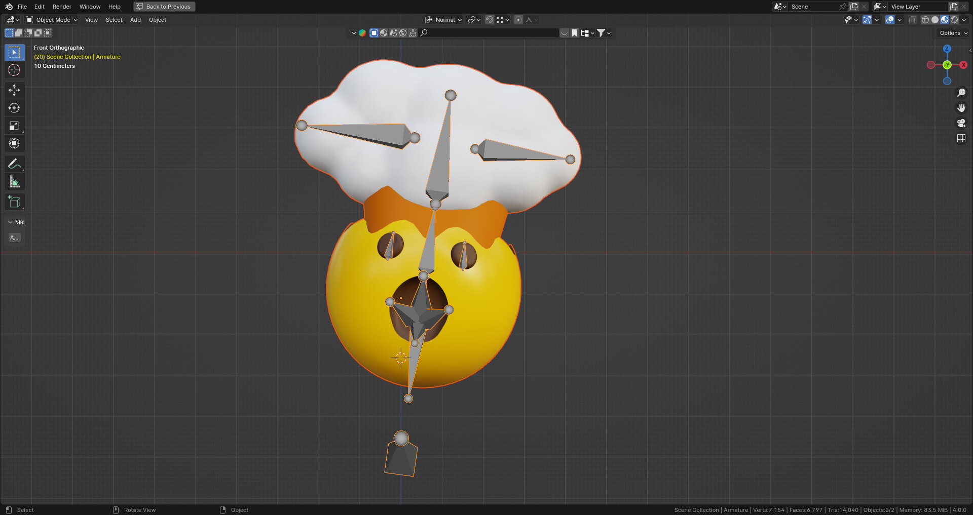 Exploded Head or Stress Emoticon Emoji or Smiley - 3D Model by cangbacang