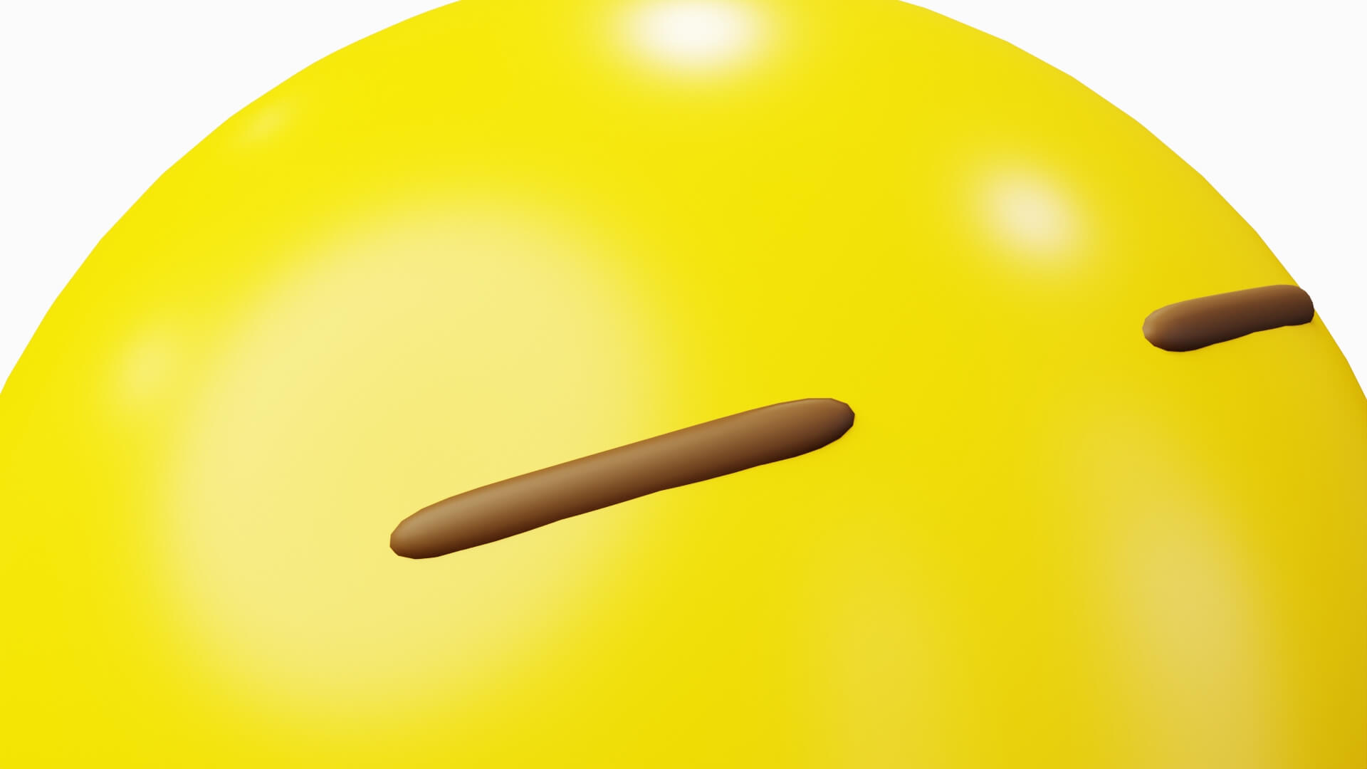 Expressionless Face Emoticon Emoji or Smiley - Free 3D Model by cangbacang