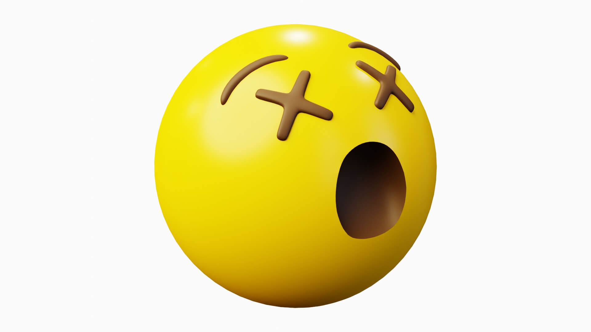 Faint or Dead Face Emoticon Emoji or Smiley - 3D Model by cangbacang