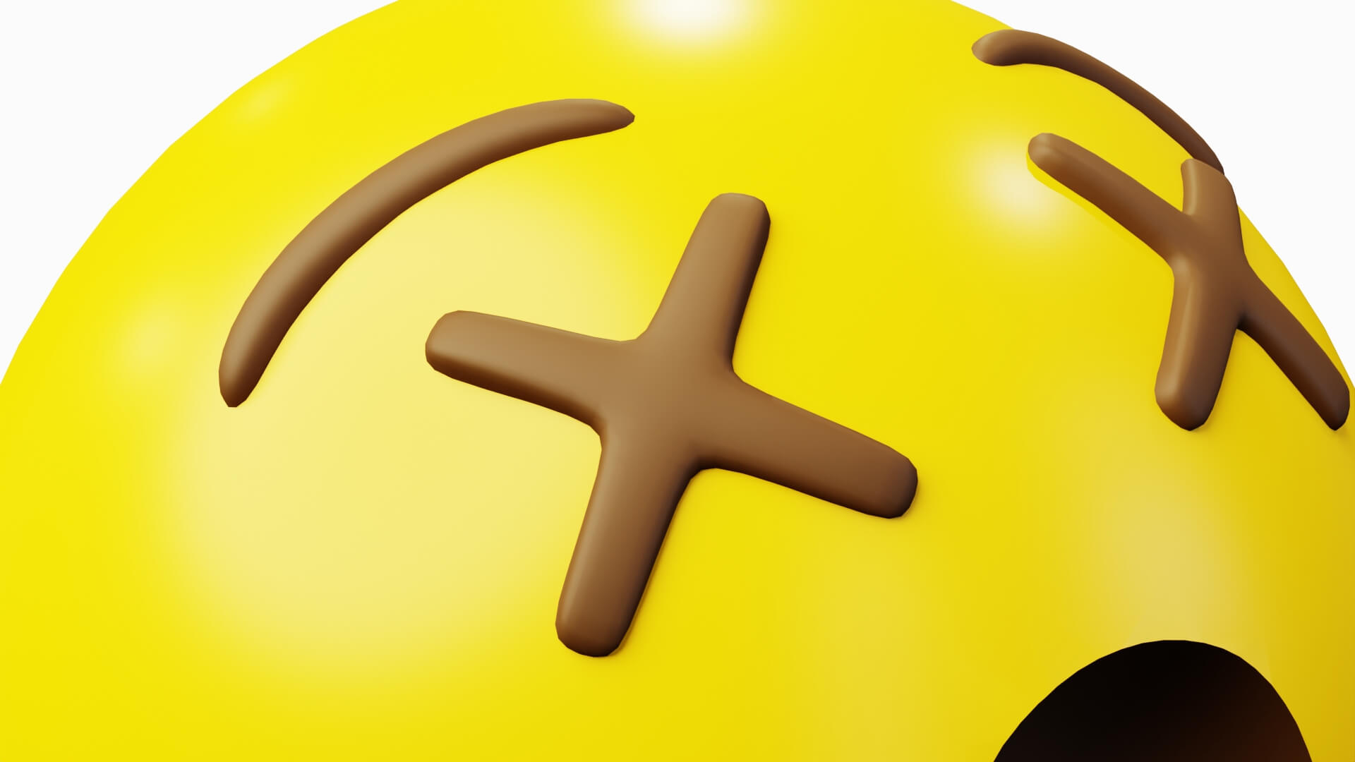 Faint or Dead Face Emoticon Emoji or Smiley - 3D Model by cangbacang