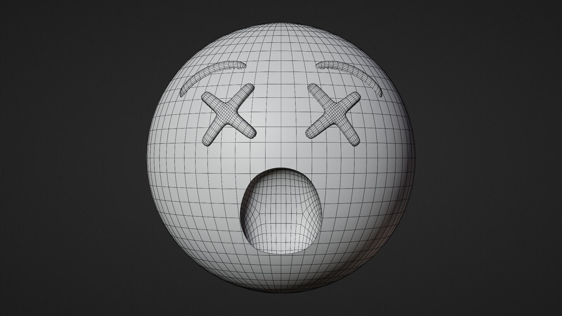 Faint or Dead Face Emoticon Emoji or Smiley - 3D Model by cangbacang