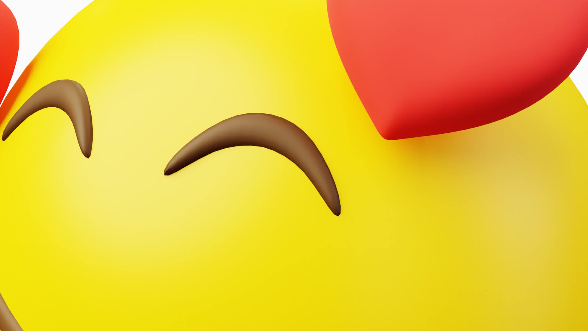 Feeling Loved Yellow Ball Emoticon Emoji or Smiley - 3D Model by cangbacang